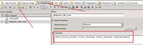 Sql Server SSAS Cube Create Measure Based On The A Dimension