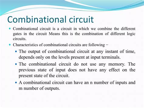 Combinational Circuit Ppt