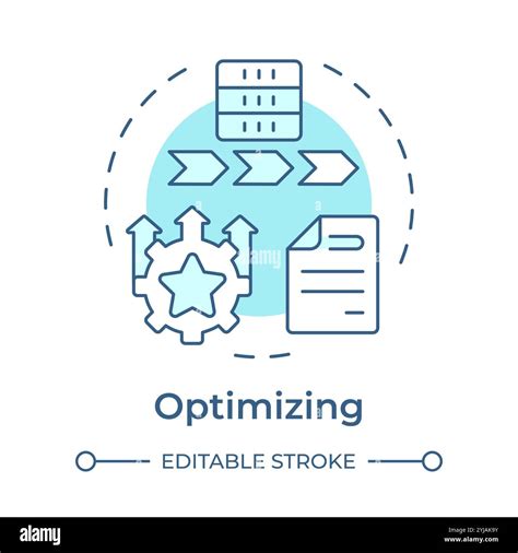 Optimizing Stage Soft Blue Concept Icon Stock Vector Image And Art Alamy