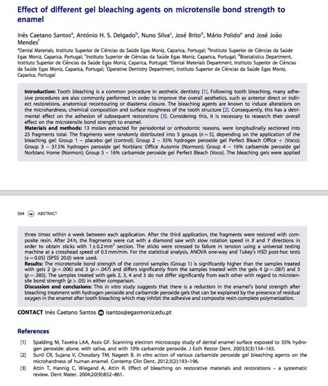 Pdf Effect Of Different Gel Bleaching Agents On Microtensile Bond