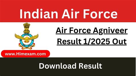 Air Force Agniveer Result 12025 Out