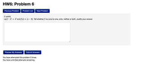 Solved Hw6 Problem 6 Previous Problem Problem List Next