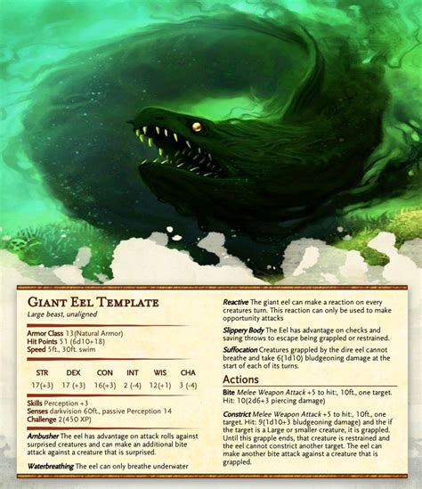 Giant Eel Criaturas fantásticas Criaturas mágicas Arte de criaturas míticas