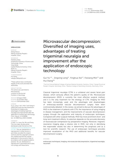 Pdf Microvascular Decompression Diversified Of Imaging Uses Advantages Of Treating