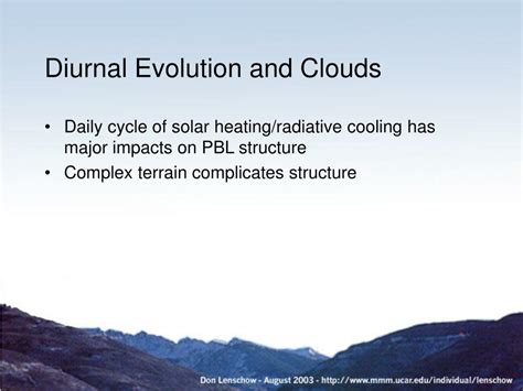 Ppt Observations And Models Of Boundary Layer Processes Over Complex Terrain Powerpoint