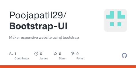 GitHub Poojapatil Bootstrap UI Make Responsive Website Using Bootstrap
