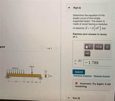 solved part a determine the equation of the elastic curve of