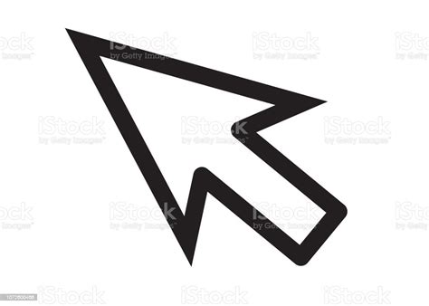 Line Cursor Icon In Trendy Flat Style Isolated On Background Stock