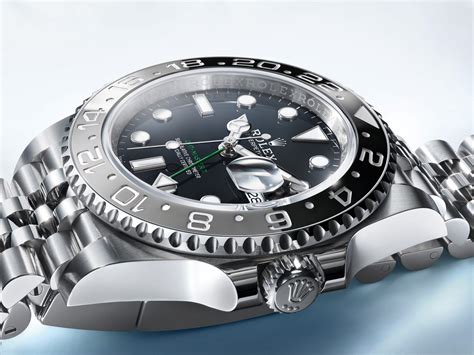 【f】 Rolex Gmt Master Ii In Steel With Black And Gray Bezel