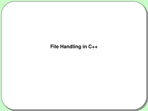 Ppt File Handling In C Powerpoint Presentation Free Download Id