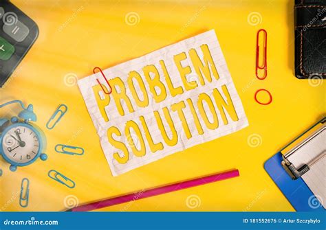 Conceptual Hand Writing Showing Problem Solution Business Photo Text