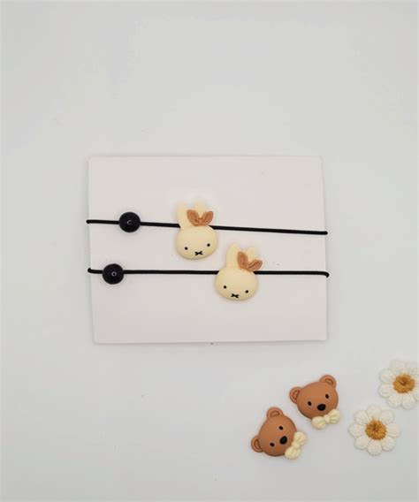 2개세트 아기 머리끈 돌 여아 머리방울 초등 유아 꽃 토끼 곰돌이 안아픈 에이블리