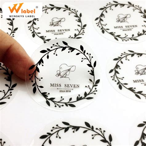 Self Adhesive Plastic Clear PVC Printed Logo Custom Stickers For Cosmetic Stickers For