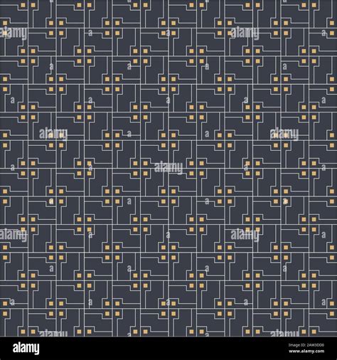 Abstract Seamless Color Pattern Repeating Geometric Square Tiles With Filled Rectangles At The