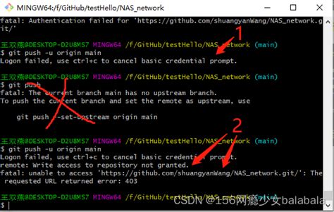 Git的使用remote Write Access To Repository Not Granted Csdn博客