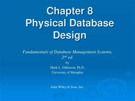 ppt chapter 8 physical database design powerpoint presentation free