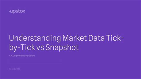 Tick By Tick Market Data Ppt