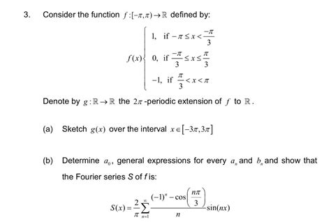 Solved Consider the function f π π R defined by Chegg