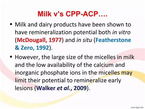 Cpp Acp Casein Phospho Peptide Amorphous Calcium Phosphate Ppt