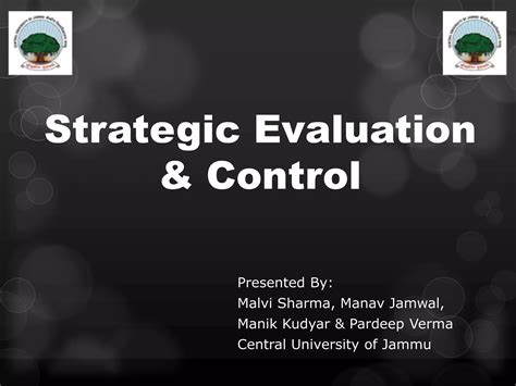 Techniques Of Strategic Evaluation And Strategic Pptx