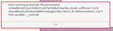Linux Start Up `error Indexhtml19 Referenceerror Cant Find Variable Wxout0` · Issue