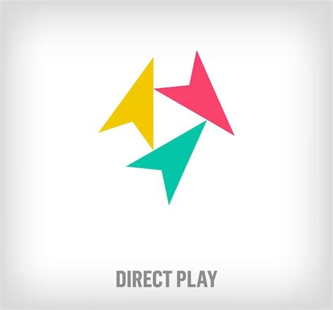 Premium Vector Play Sign Logo From Creative Rotating Arrows Unique Color Transitions Common