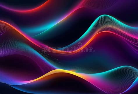 Abstract Gradient Wave Of Particles Big Data Digital Background Stock Illustration