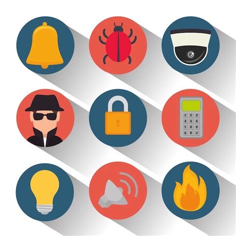 Premium Vector Set Security System Protection Data