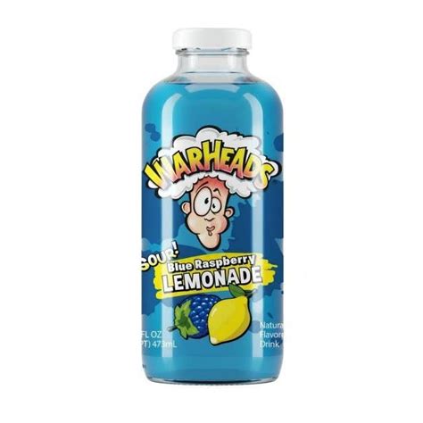 Wholesale Warheads Sour Blue Raspberry Lemonade 16oz Glass 12ct For