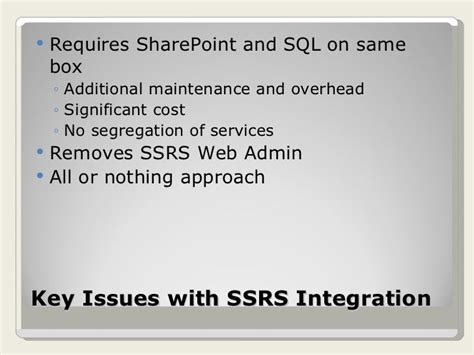 sql reporting service and sharepoint the right way