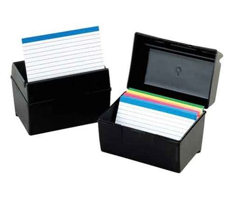 Oxford Index Card File Box X Black Pens Etc