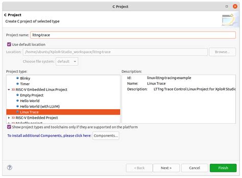 LTTng Trace Control Linux Project XploR Studio