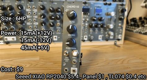 [ 9 ] Diy Eurorack Modular Synth Chord Vco V2 With Seeed Xiao Rp2040 R Eurorack
