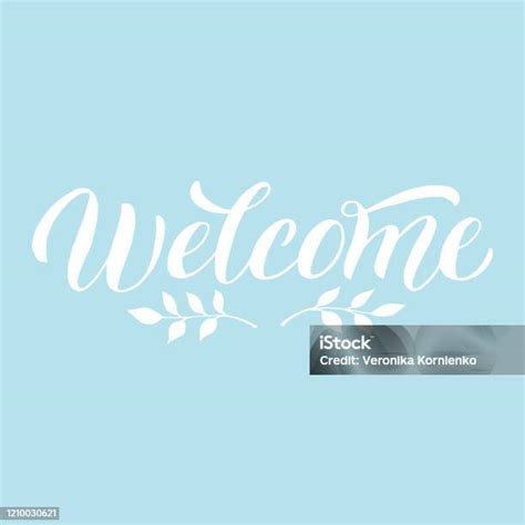 환영 문구 필기 초대 배너 인사말 텍스트 문자 그림입니다 엽서 포스터 기호 디자인 벡터 Eps 10 가정 생활에 대한 스톡 벡터 아트 및 기타 이미지 Istock