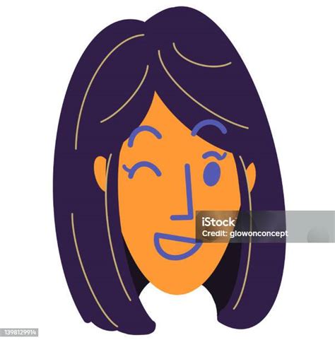 여성 얼굴 감정 표현 행복한 슬픈 울음 웃음 지루한 만화 일러스트 레이션의 세트 감정에 대한 스톡 벡터 아트 및 기타 이미지