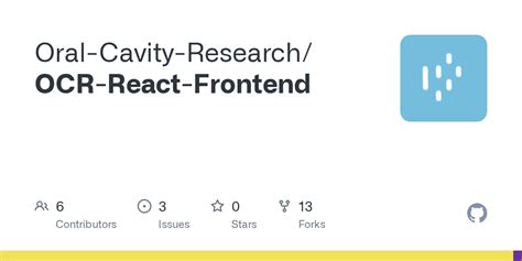 Issues · Oral Cavity Researchocr React Frontend · Github