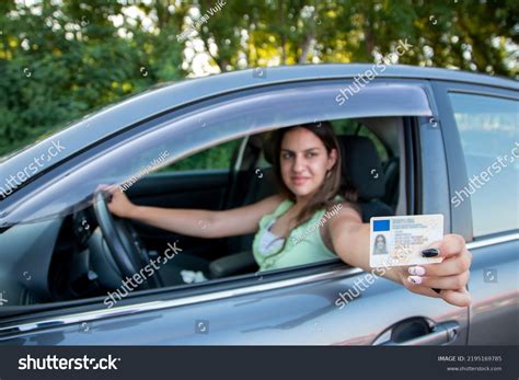Teenager Girl Showing His Drivers License Stock Photo Shutterstock