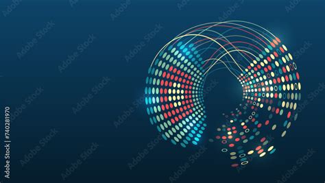 an array of information in the form of a luminous sphere large data