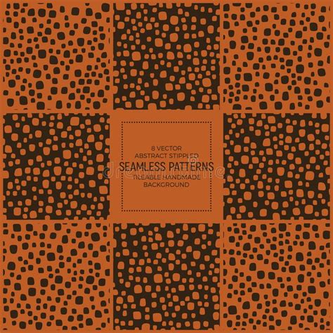Vector Abstract Stippled Seamless Patterns Stock Vector Illustration