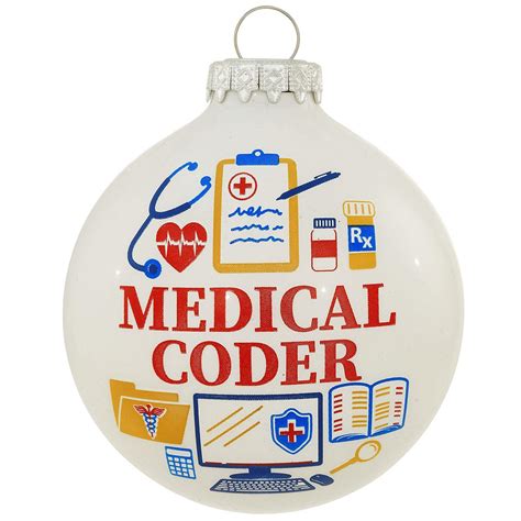 Medical Coder 3 Inch Glass Ornament