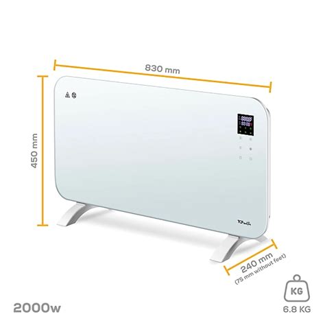 Tcp Smart Wifi Glass Panel Heater 2000w Alexa Compatible Open Window