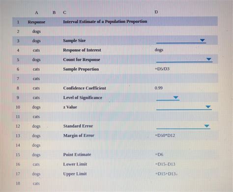 8 Using Excel Constructing An Interval Estimate