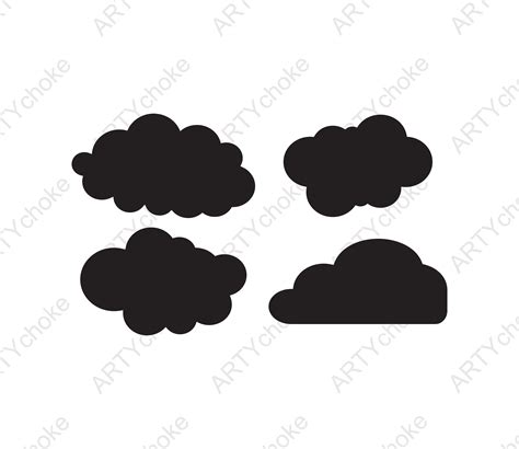 Cloud Set Files Prepared For Cricut SVG Clip Art Digital Etsy