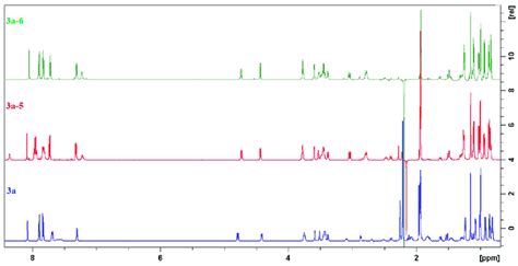 Proton Nmr Spectra Of 3a Blue 3a 5 Red And 3a 6 Green