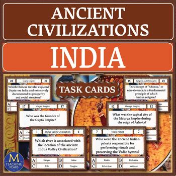 Ancient India Quiz Task Cards By M Teaching Peaks Tpt