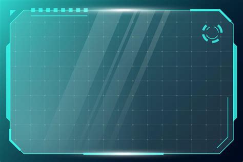 Hud Digital Futuristic User Interface Horizontal Frame Sci Fi High Tech Screen Gaming Menu