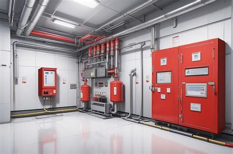 Premium Photo Fire Extinguishing System Service Concept Industrial