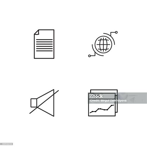 Communication Linear Icons Set Simple Outline Vector Icons Stock