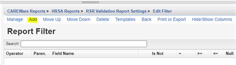 rsr validation report jprog support