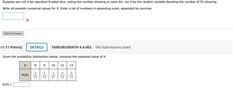 solved suppose you roll 4 fair standard 9 sided dice noting